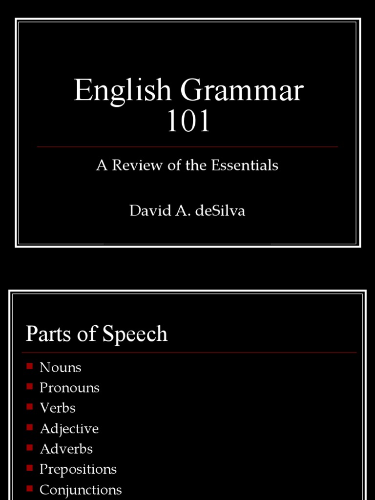 English Grammar 101 | PDF