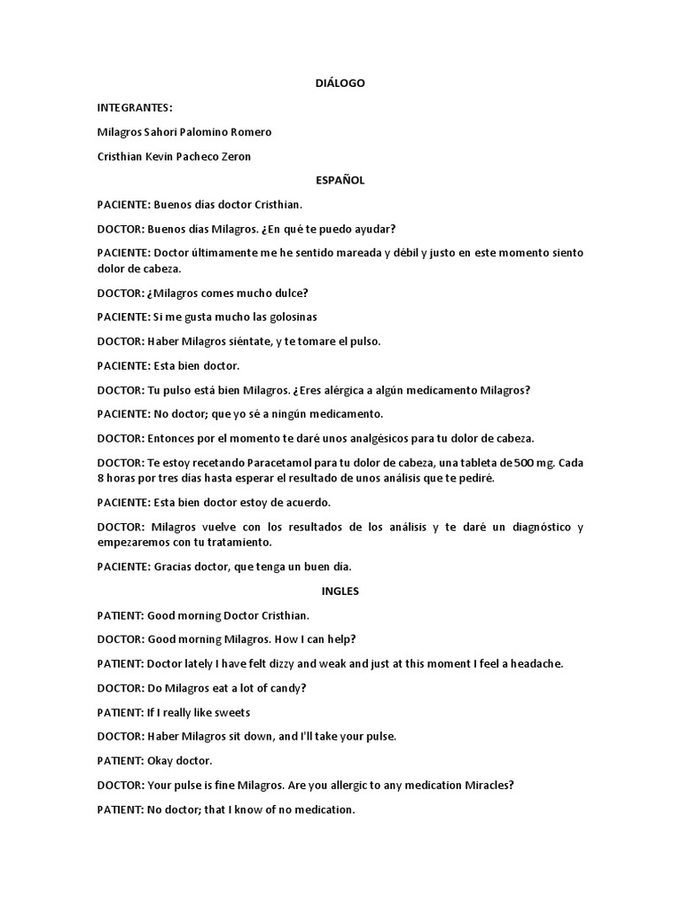 Dialogo Medico Paciente | PDF