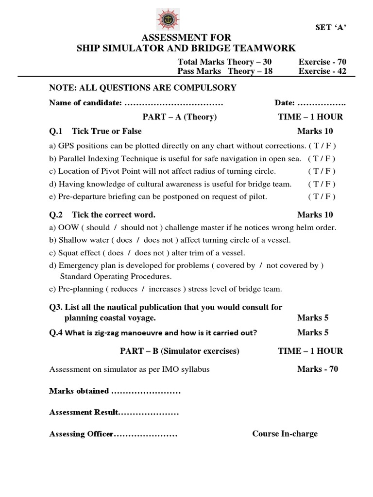 1.22 SSBT Assessment Set-A | PDF