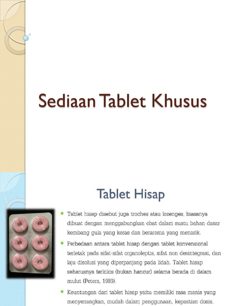Sediaan Tablet Khusus | PDF