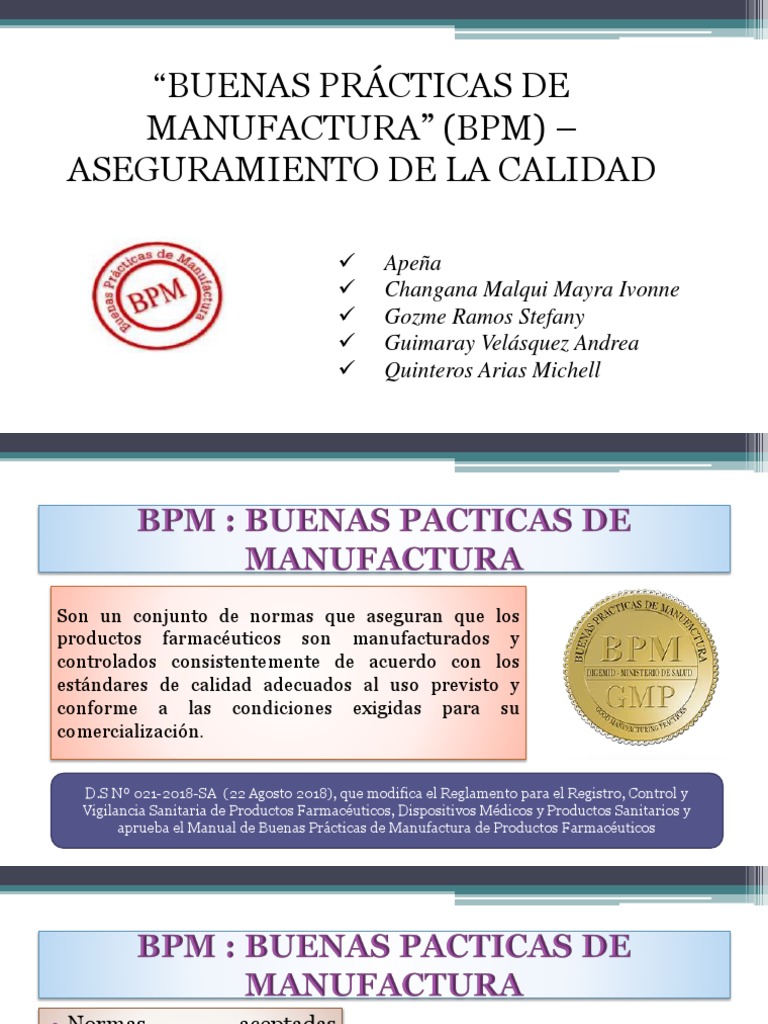 BPM | Farmacéutico | Calidad (comercial)