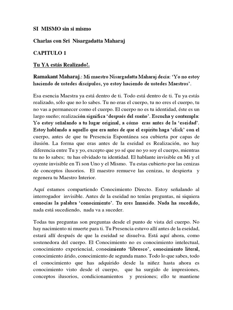 SI MISMO Sin Si Mismo | Descargar gratis PDF | Mantman (hinduismo ...