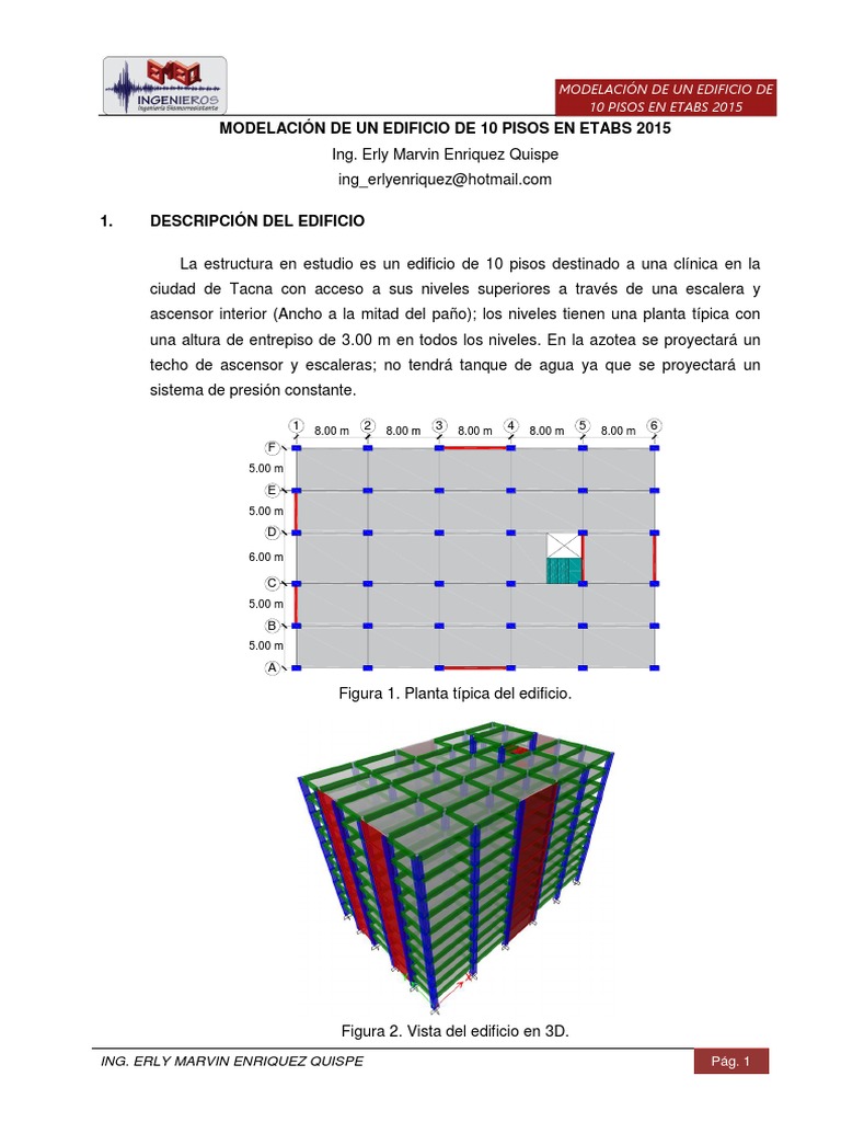Modelación de Edificio 10 Pisos ETABS | PDF | Tecnología
