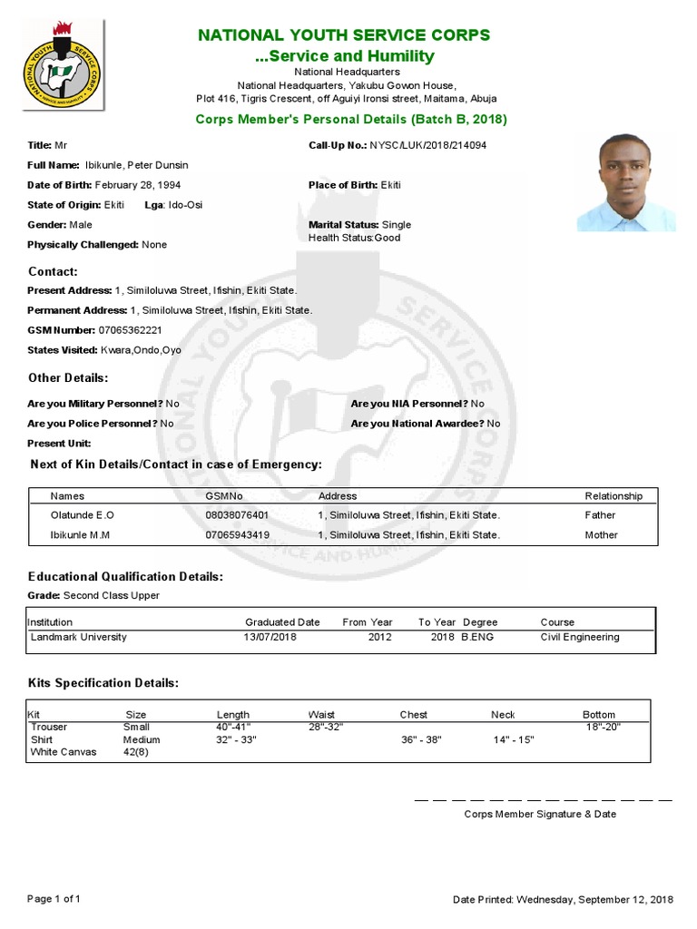 Green Card Slip | PDF