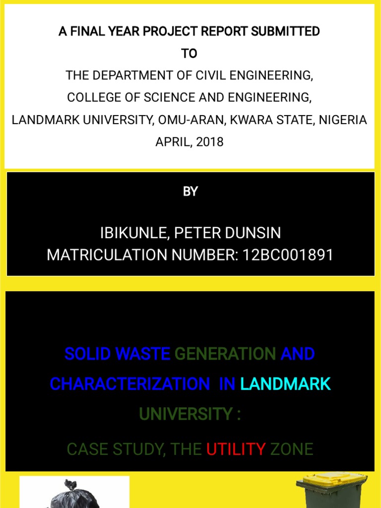 Project Powerpoint Peter Ibikunle | PDF | Waste Management | Plastic