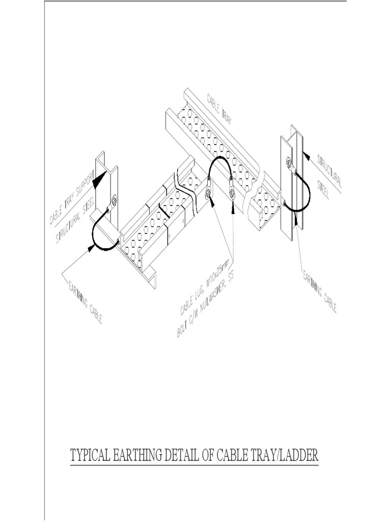 Typical Earthing Detail of Cable Tray/Ladder | PDF