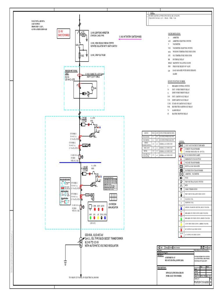 HT Distribution SLD Model | PDF | Alternating Current | Relay
