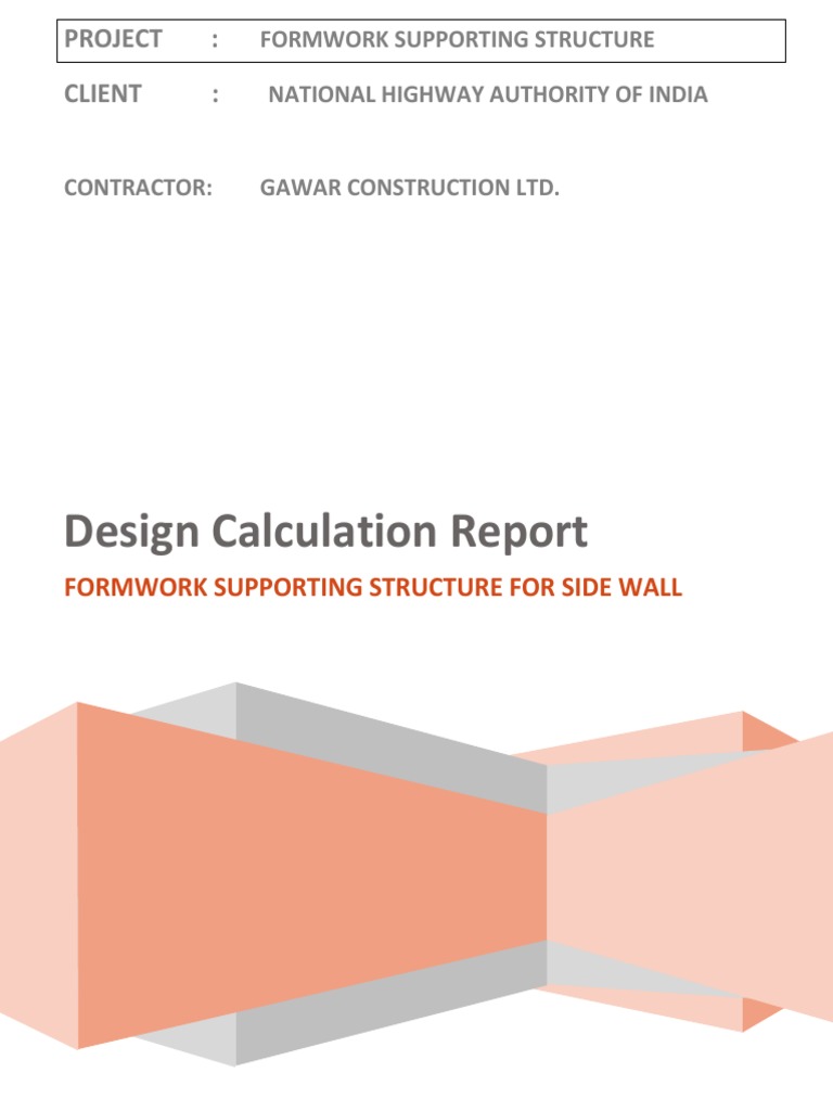 Design Calculation Report: Project: Client | PDF | Engineering | Civil ...
