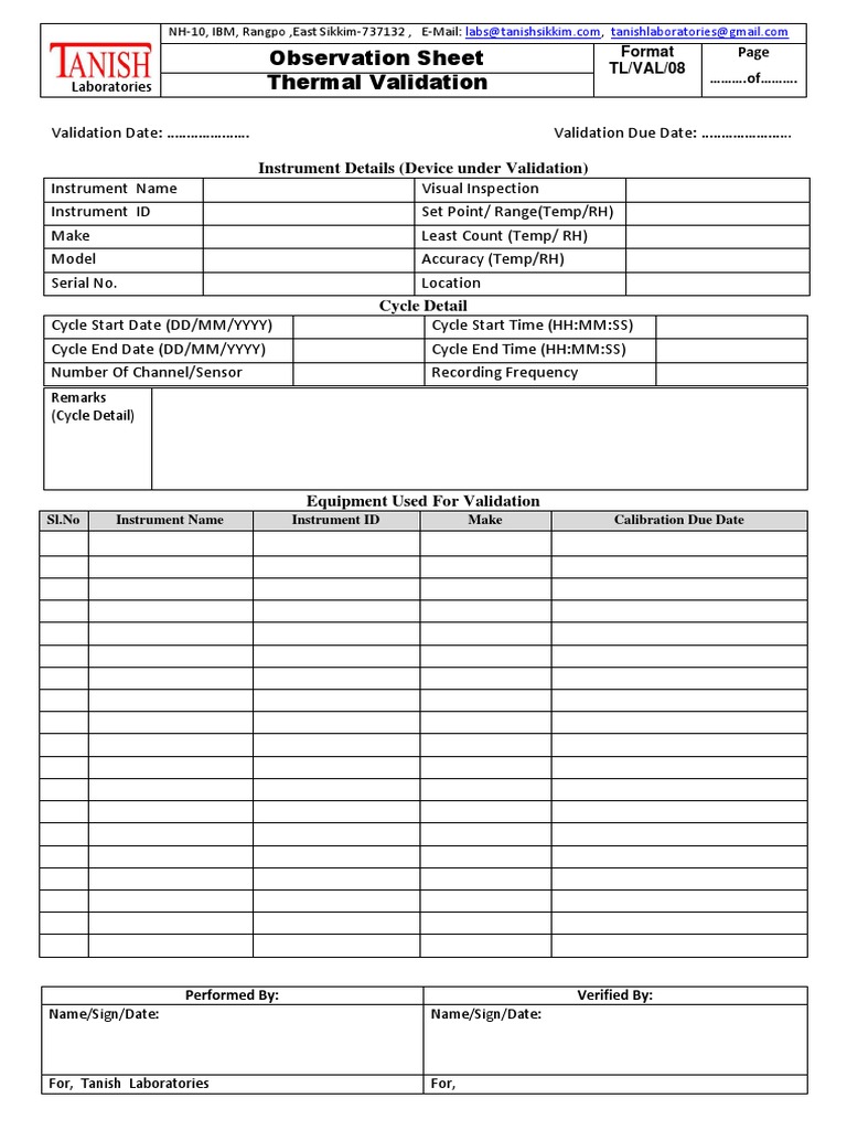Observation Sheet | PDF