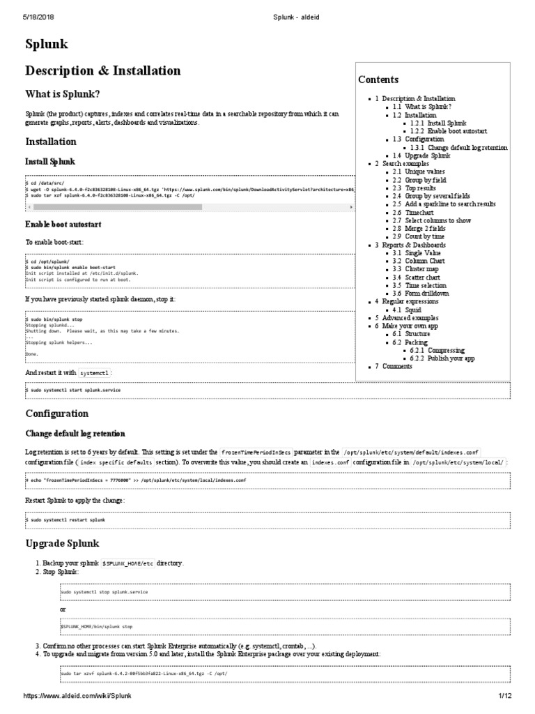 Splunk - Aldeid | PDF | Sudo | Data Management