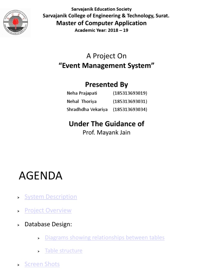 Event Management Database Design | PDF | Software | Digital Technology
