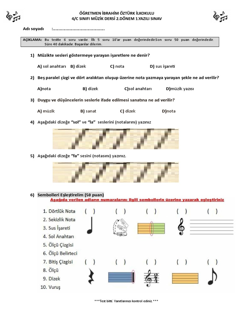 Muzik Sinav2 1 | PDF