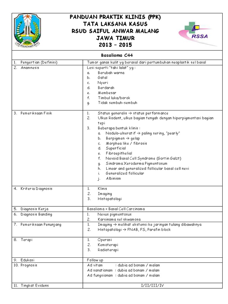 Panduan Basalioma untuk Dokter | PDF