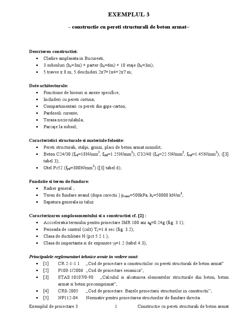 Exemplu Pereti PDF | PDF