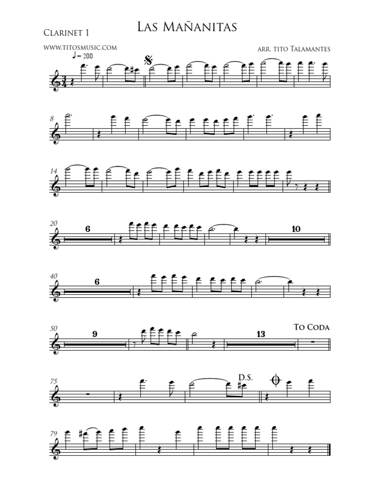 An Arrangement of the Traditional Mexican Song "Las Mañanitas | PDF ...