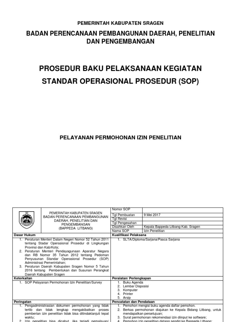 BLANKO Surat Permohonan Pengambilan Data | PDF