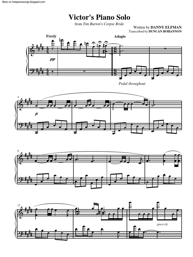 Corpse Bride - Victors Solo - Danny Elfman PDF | PDF