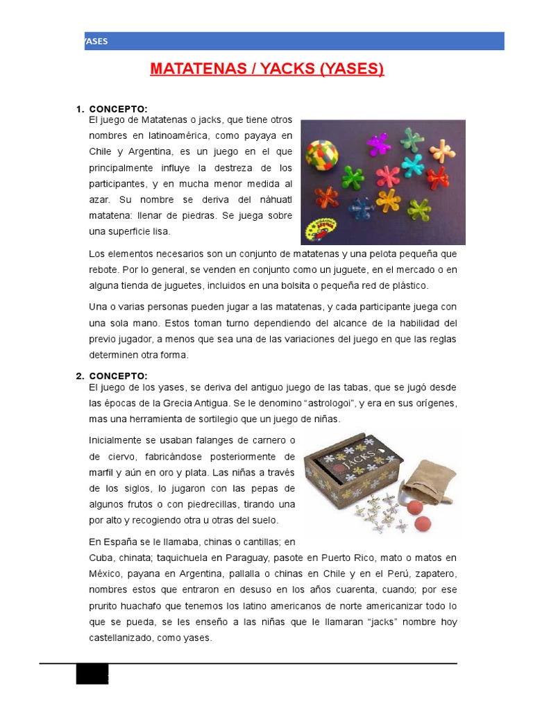 Yases | PDF | Jugar (actividad) | Juego de azar