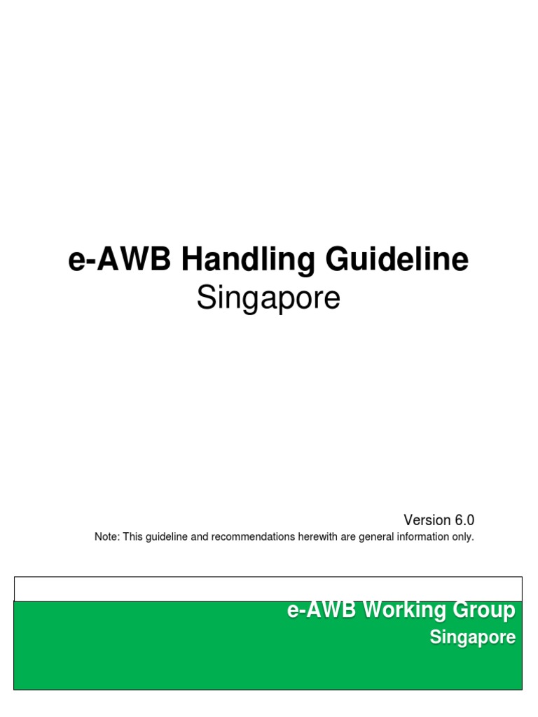 e-AWB Handling Guidelines for Forwarders | PDF | Business