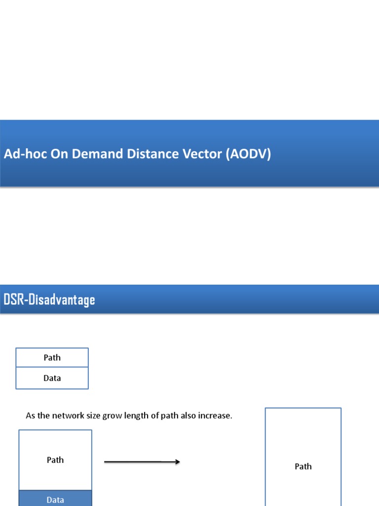 Ad-Hoc On Demand Distance Vector (AODV) | PDF | Routing | Network Layer ...