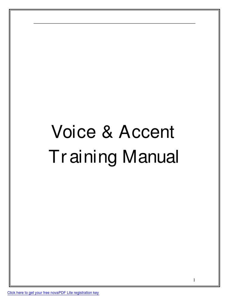 Voice and Accent Training Manual | PDF | Vowel | Stress (Linguistics)