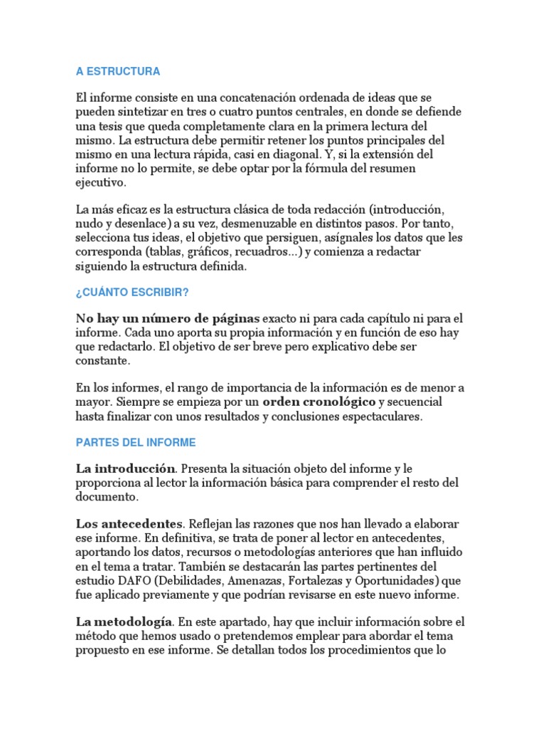 Como Hacer Un Informe | PDF | Información