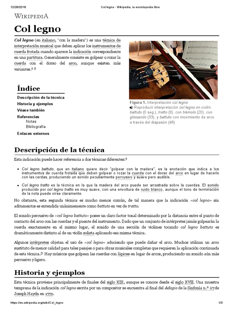 Col Legno | PDF | Composiciones Musicales | Música clásica