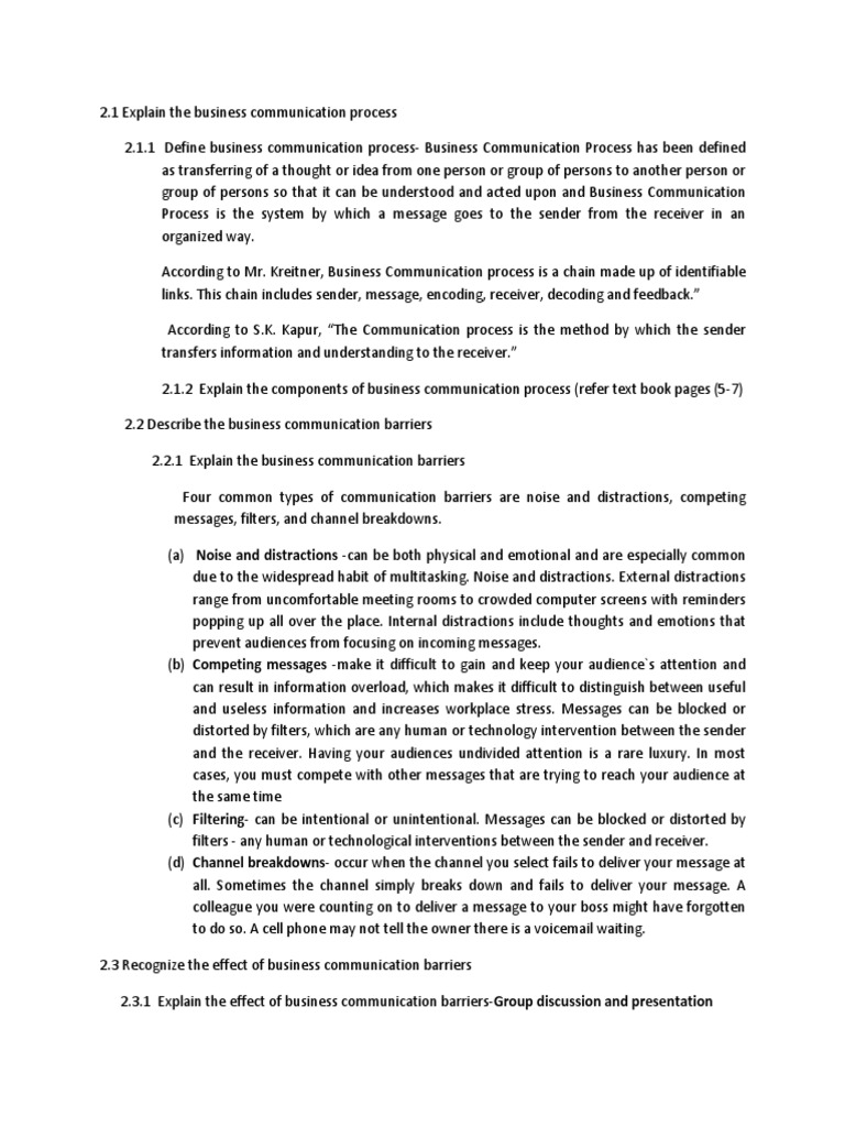 Topic 2 The Nature of Business Communication | PDF | Communication ...