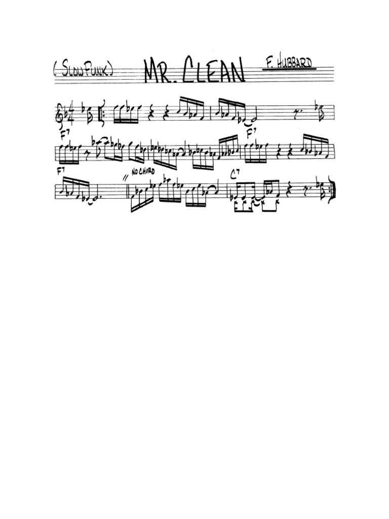 Mr. Clean - Freddie Hubbard | PDF