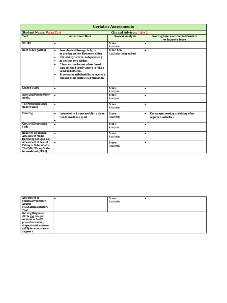 Geriatric Assessments and Interventions for Improving Mobility and ...