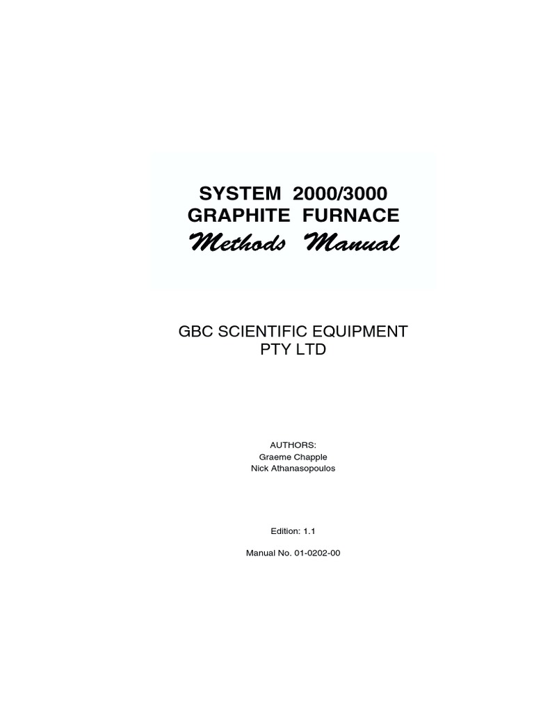 GBC 01-1005-00 SavantAA Software Operation Manual | PDF | Atomic ...