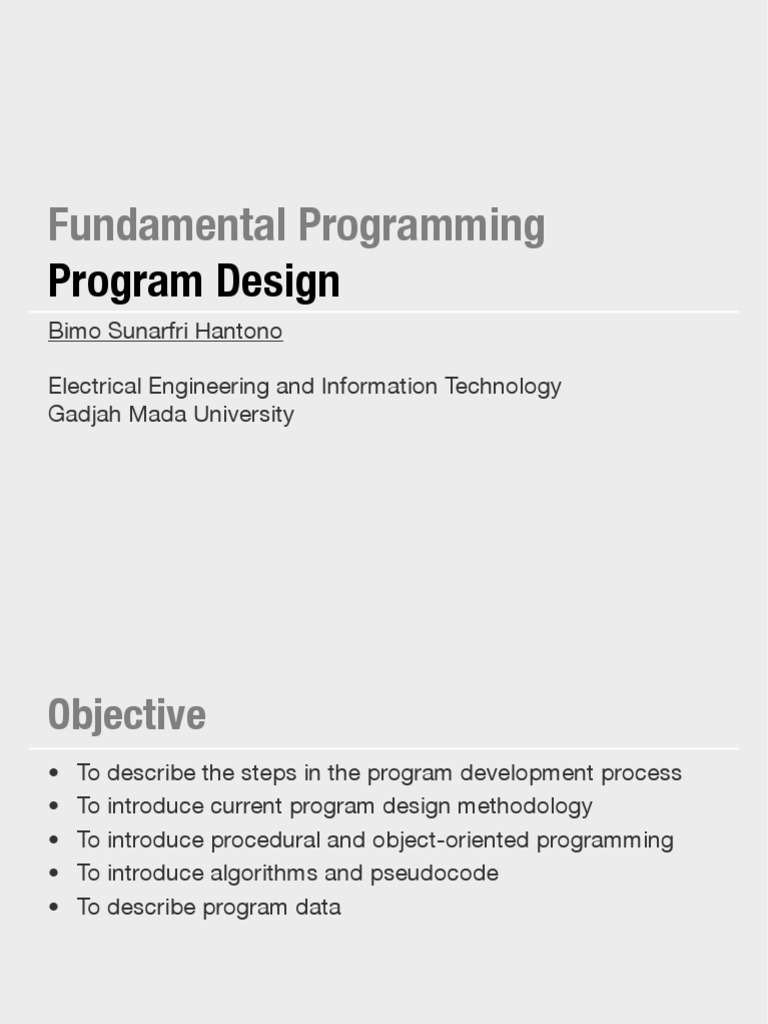 Fundamental Programming Concepts and the Seven Steps of Program Development | PDF | Algorithms ...