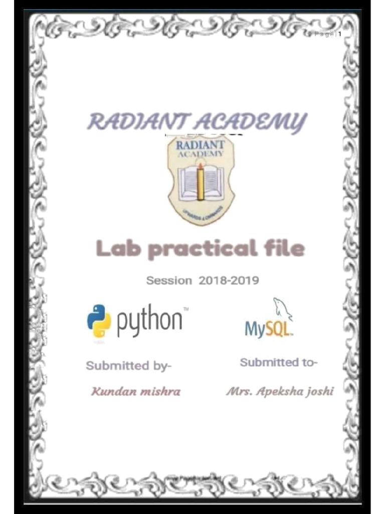 Python Project File | PDF | Fraction (Mathematics) | Computer Programming