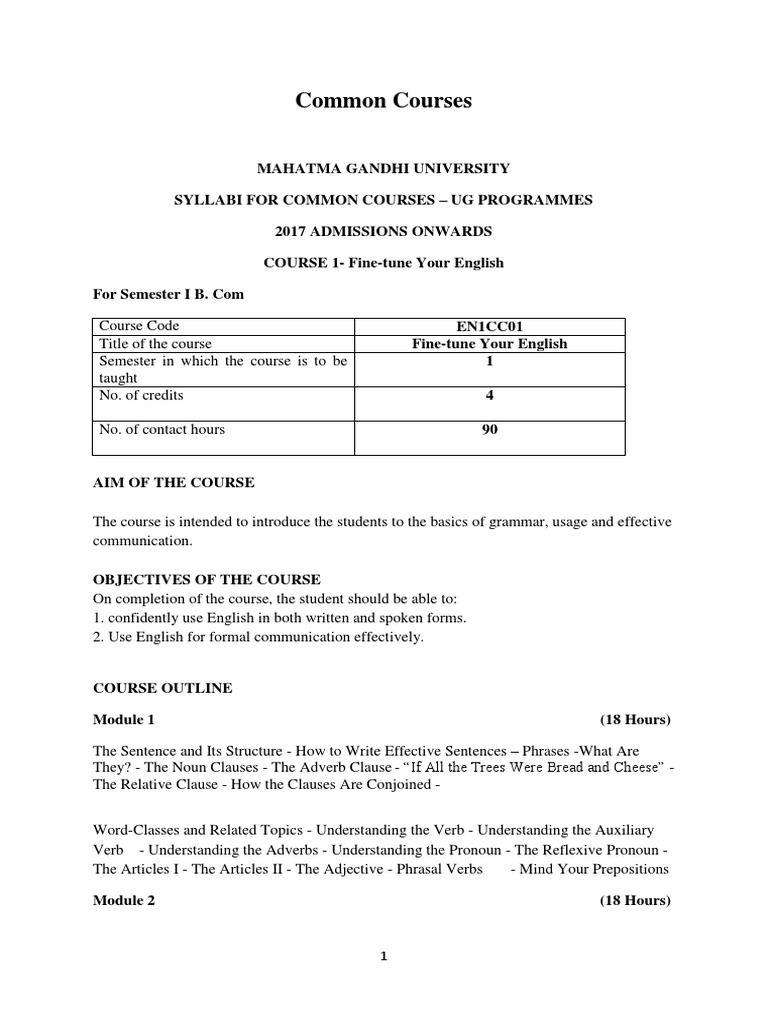 BCA English | PDF | English Language | Part Of Speech
