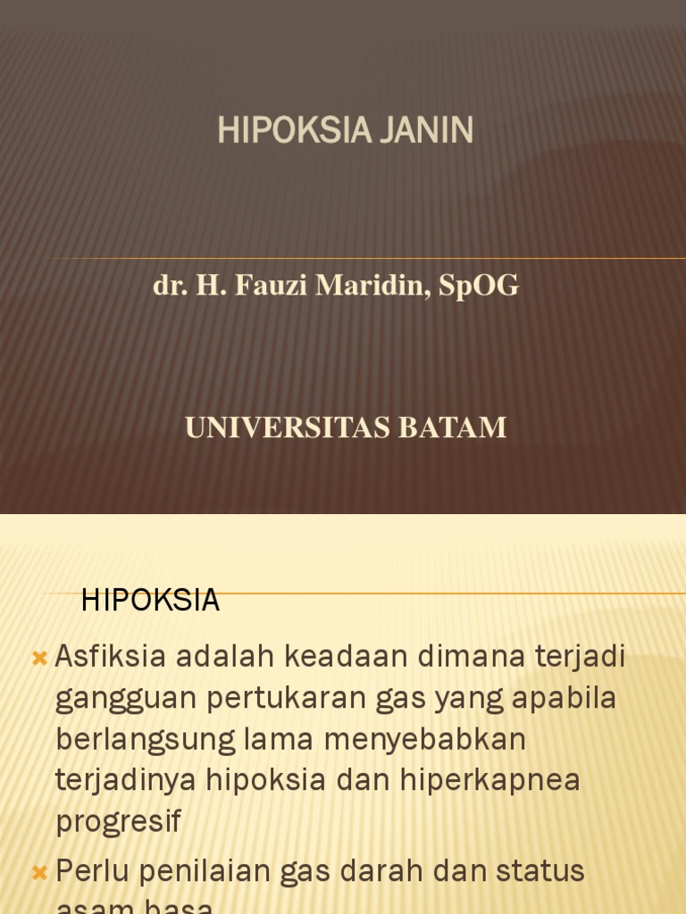 Hipoksia Janin | PDF