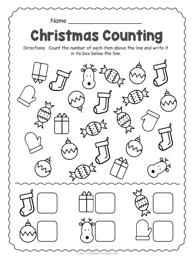Christmas Counting Worksheet | PDF