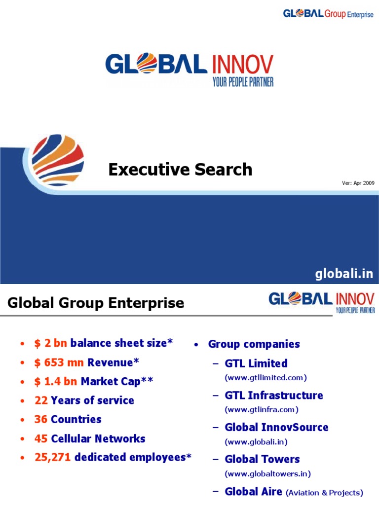 Global InnovSource Executive Search | PDF | Recruitment | Human ...