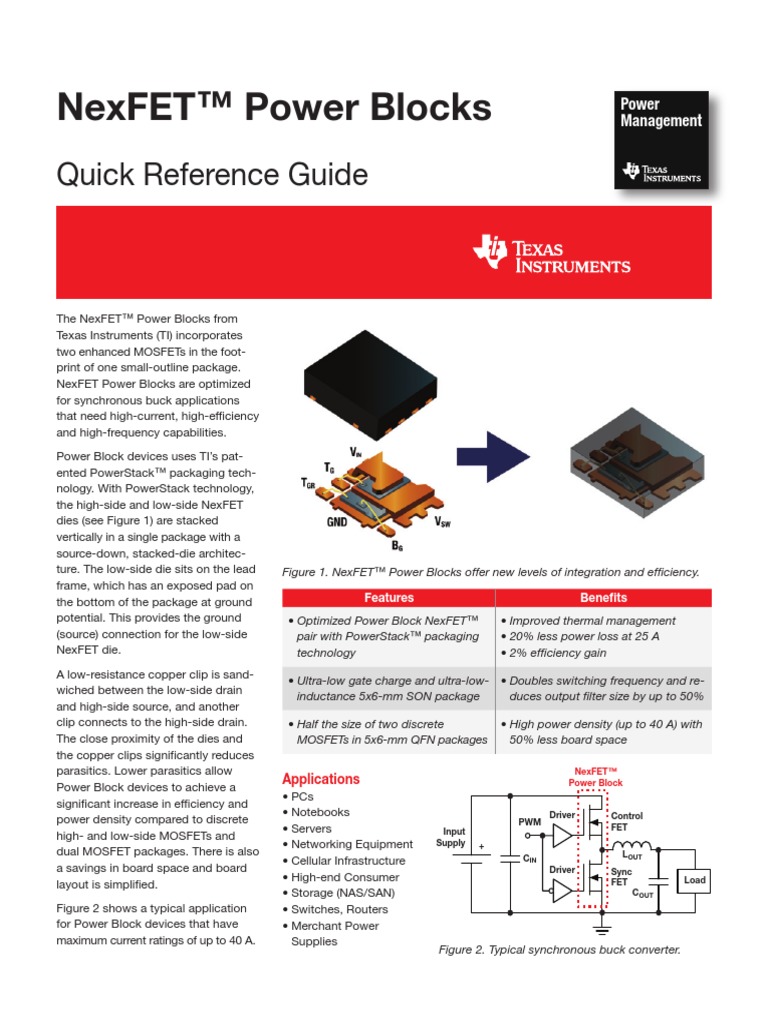Nexfet™ Power Blocks: Quick Reference Guide | Download Free PDF | Field ...