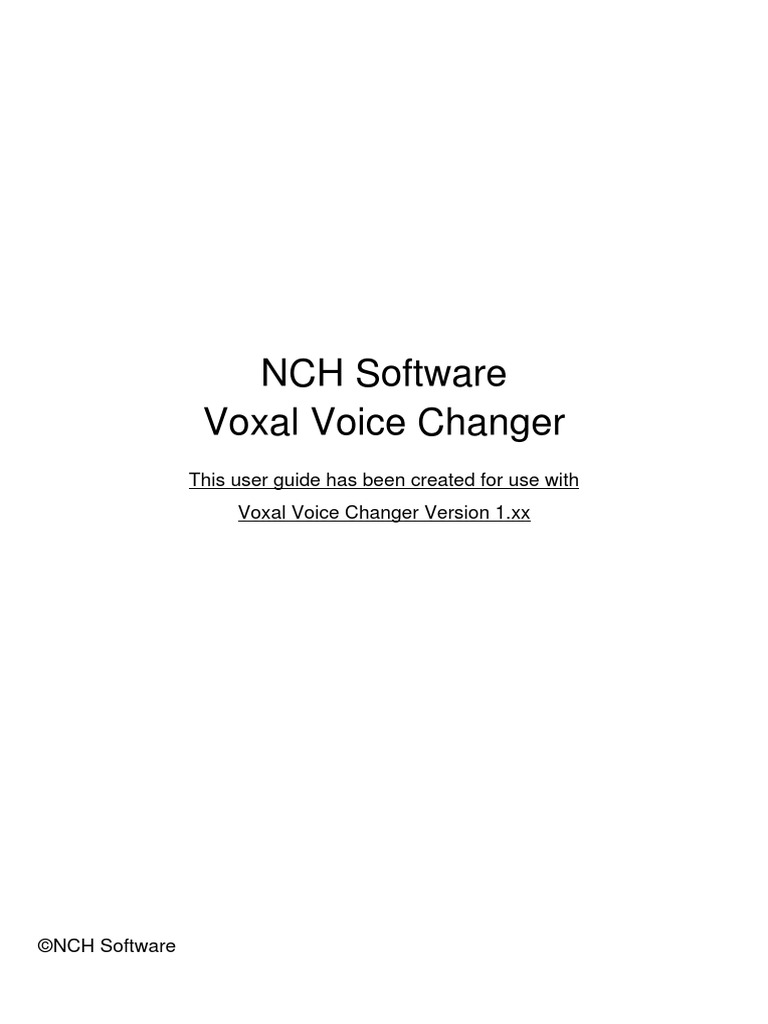 Voxal Voice Changer | PDF | Equalization (Audio) | Data Compression