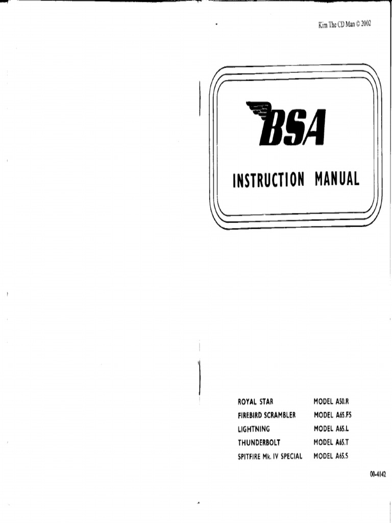 Bsa A50 A65 Manual PDF | PDF