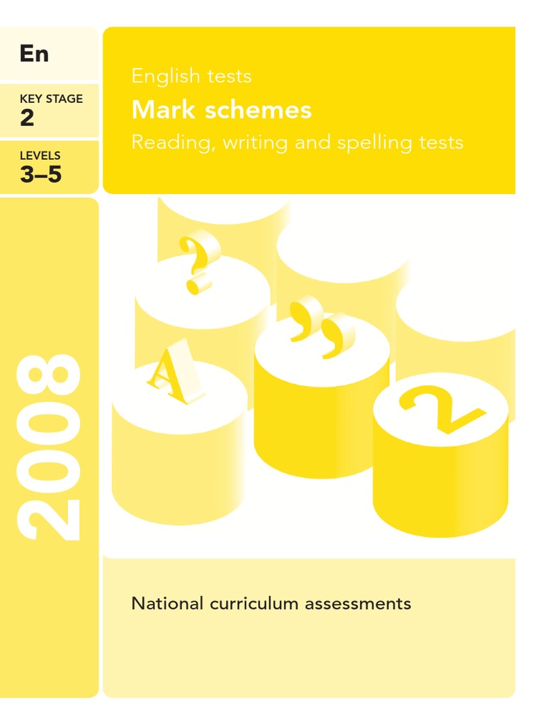 2008 Ks2 Maths Mark Schemes | PDF | Question | Poetry