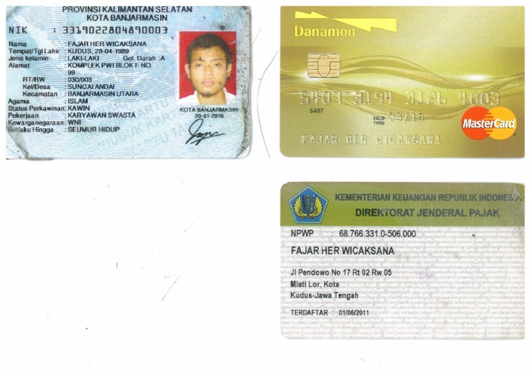 KTP, NPWP, KK Danamon | PDF