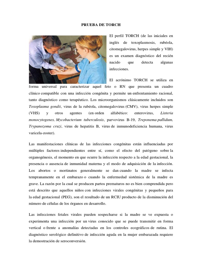 Prueba de Torch | PDF | Infección | Virus