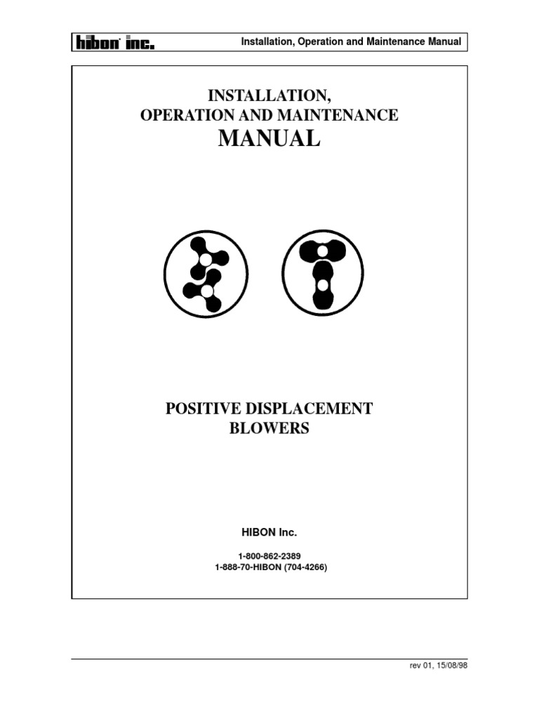 Hibon Blower Installation & Maintenance Guide | PDF | Motor Oil | Valve