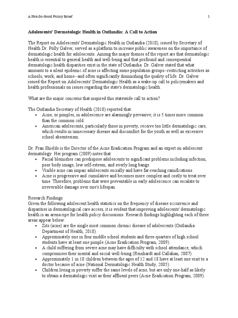 Poor Brief PDF | PDF | Dermatology | Adolescence