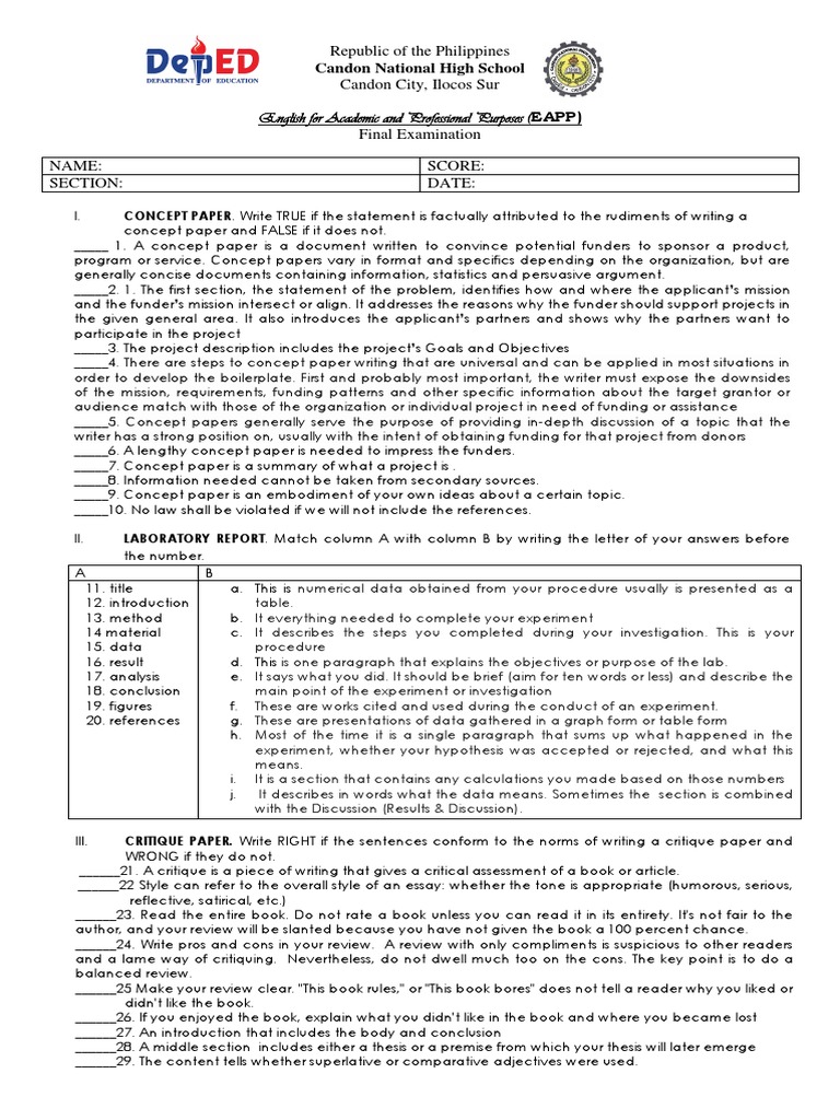 Second Grading Eapp | PDF | Books | Experiment