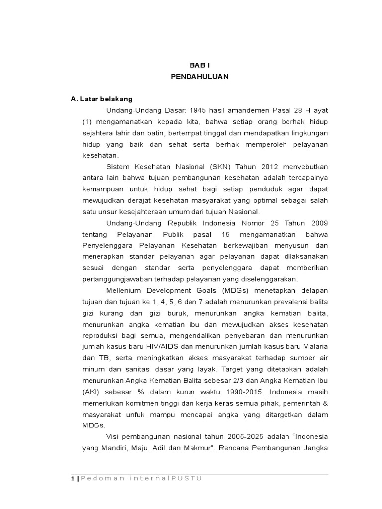 Pedoman Internal Pustu | PDF | Ilmu Sosial