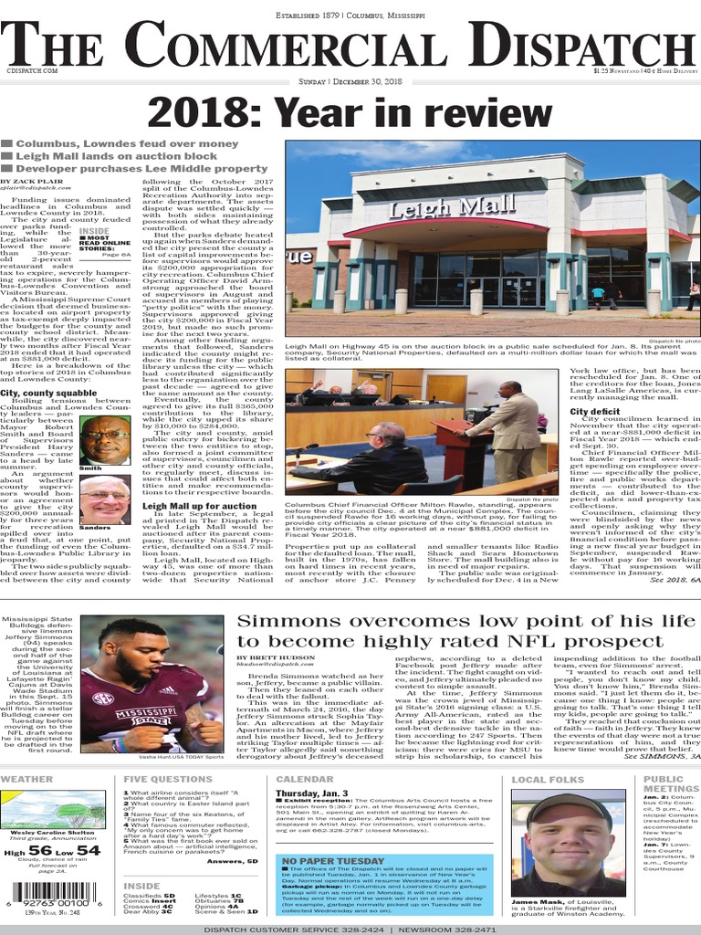 Commercial Dispatch Eedition 12-30-18 | PDF | United States Postal ...