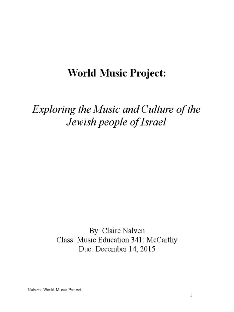 Jewish Music and Culture in Israel | PDF | Performing Arts | Music Theory