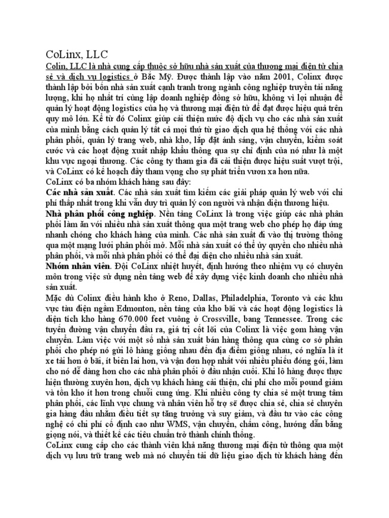 Colinx, LLC | PDF